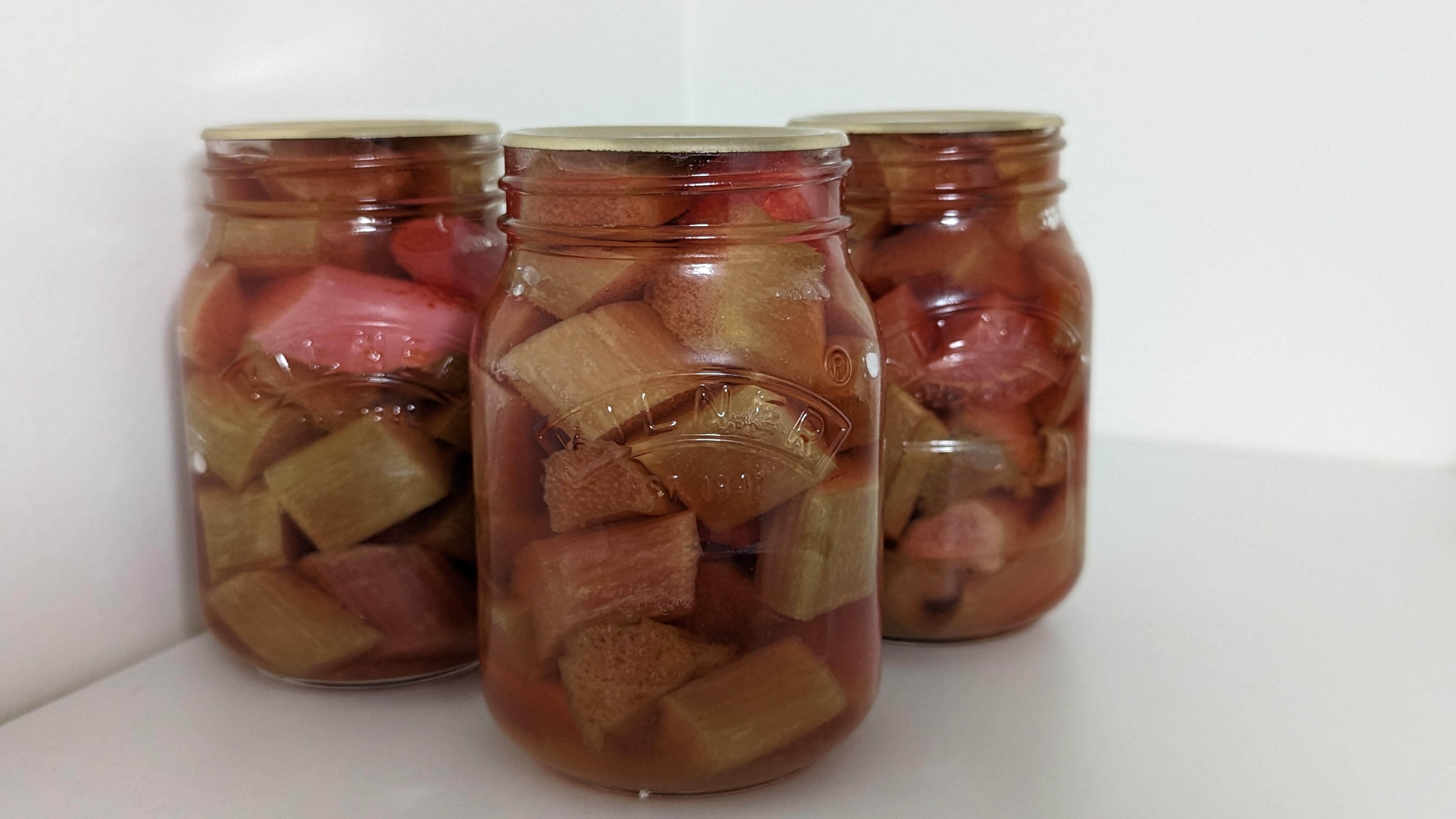 Poached rhubarb (two ways)